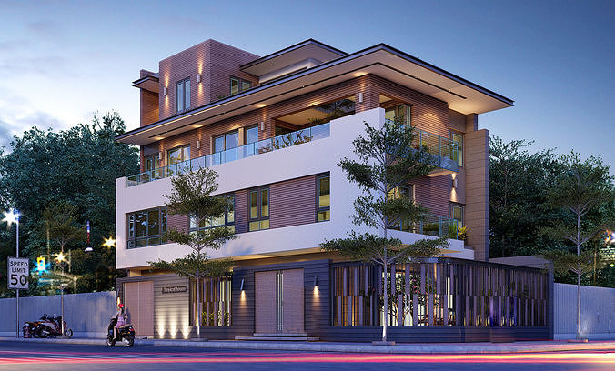 House Exterior Design 01 3D model | CGTrader