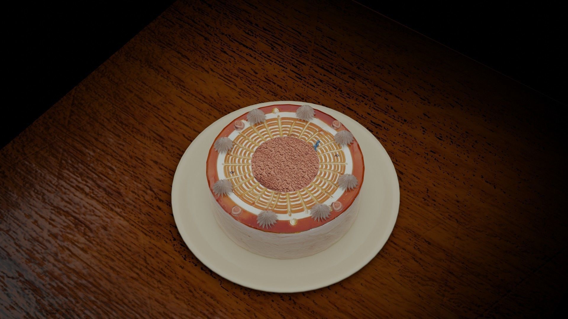 Low Poly Vanilla Cake free VR / AR / low-poly 3D model | CGTrader