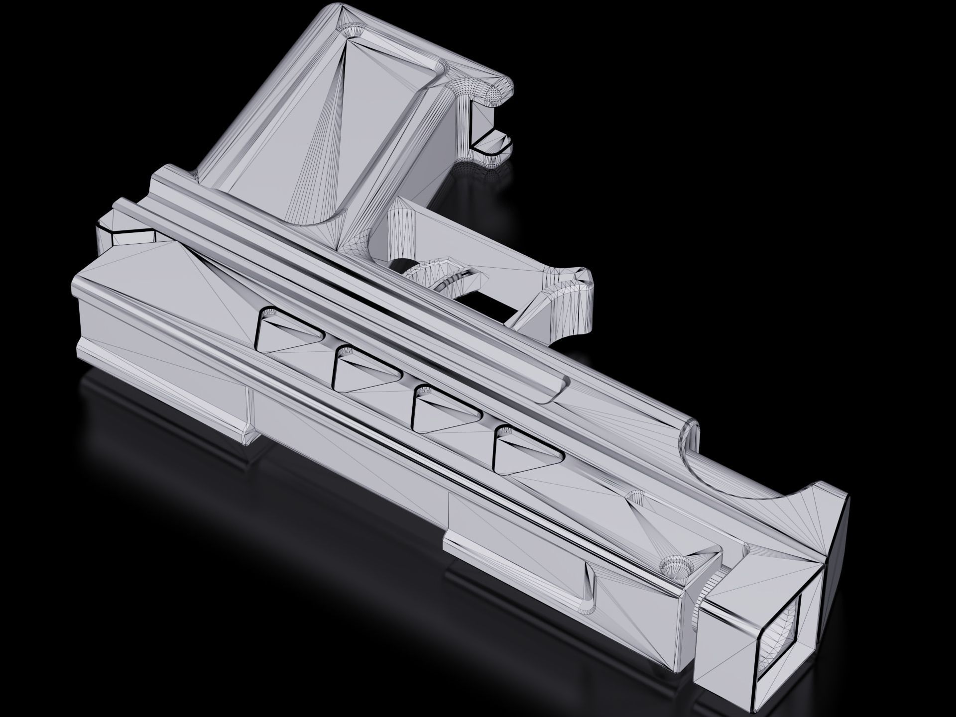 3D model Cyberpunk Pistol PBR Gun VR / AR / low-poly | CGTrader