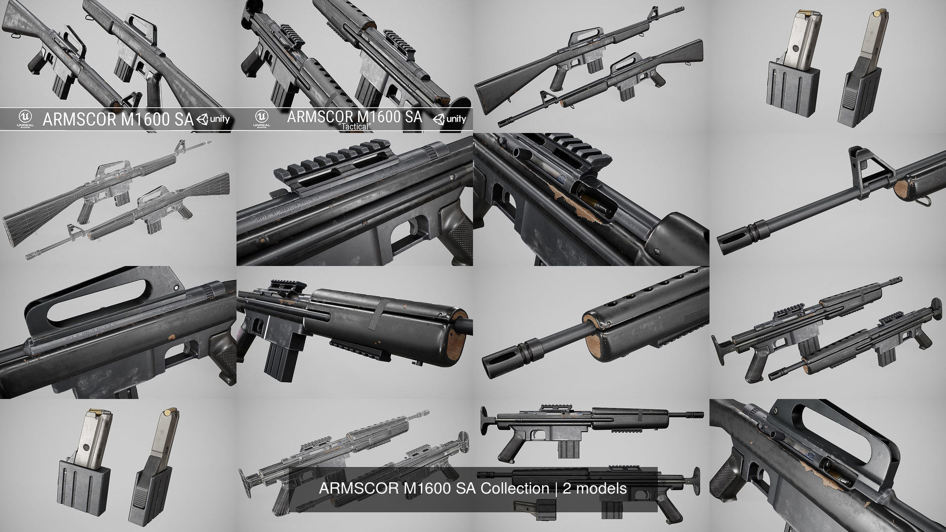 ARMSCOR M1600 SA Collection VR / AR / low-poly | CGTrader
