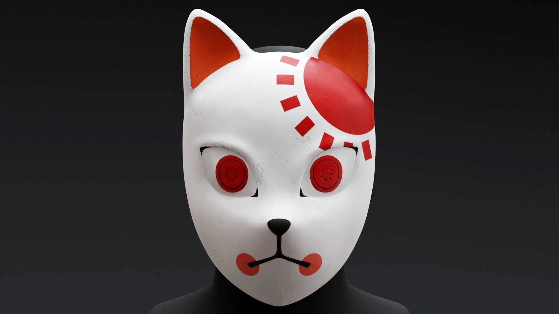 Demon Slayer - Tanjiro Mask textured and printable 3D model | CGTrader