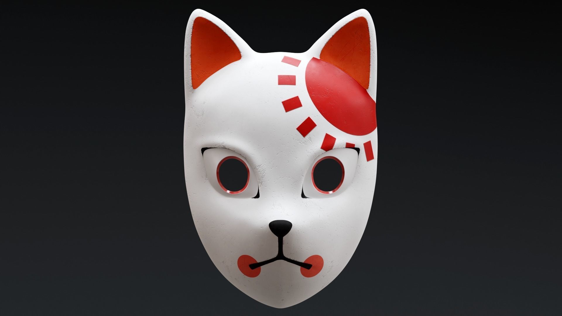 Demon Slayer - Tanjiro Mask textured and printable 3D model | CGTrader