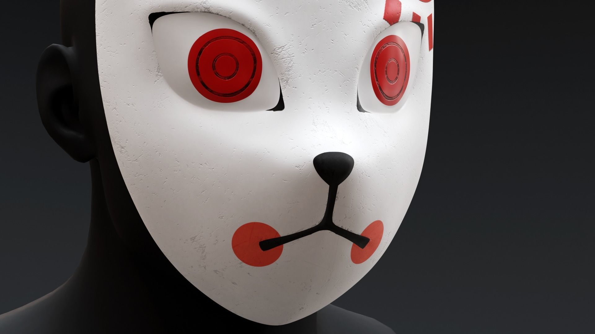 Demon Slayer - Tanjiro Mask textured and printable 3D model | CGTrader