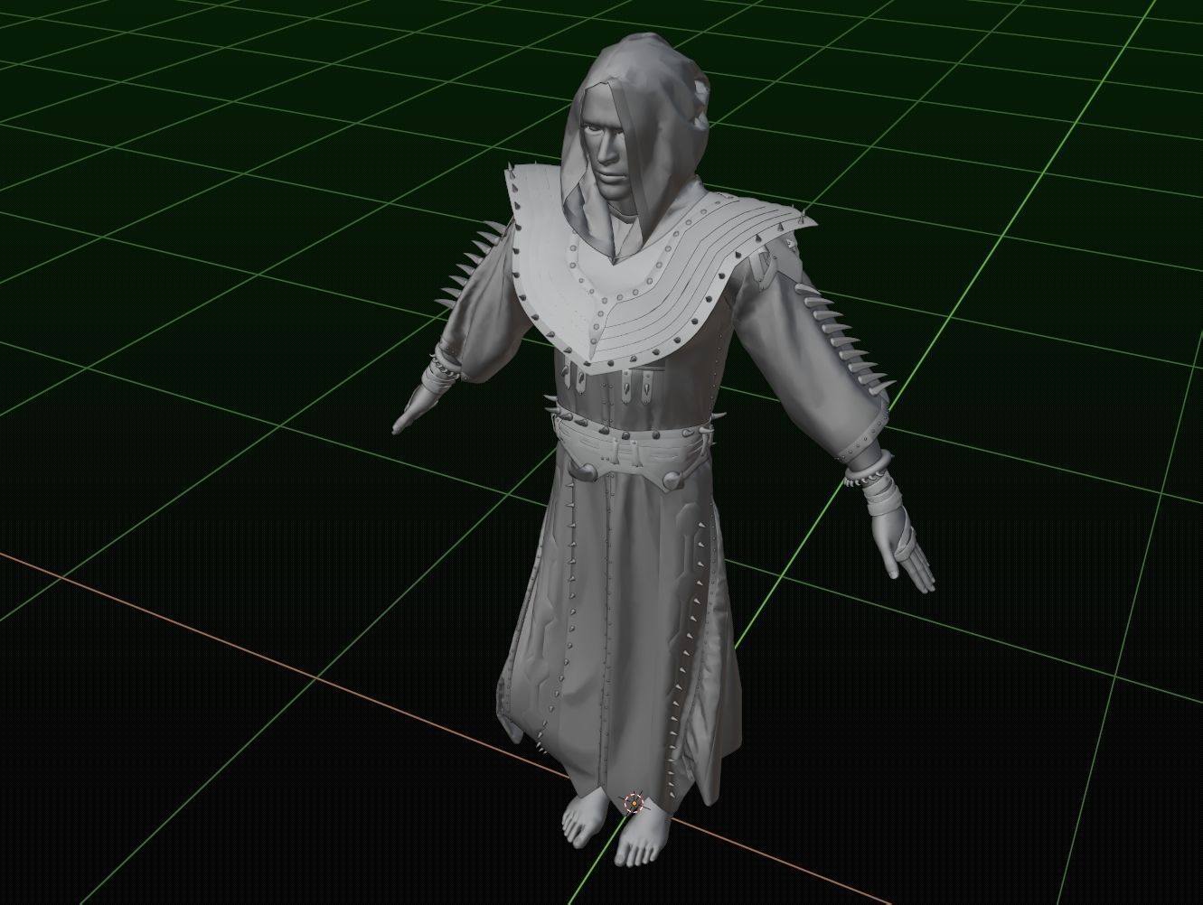 Dark Mantle with spikes 3D model | CGTrader