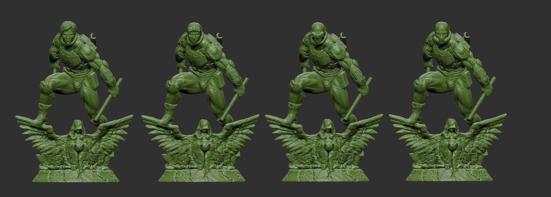 Nightwing statue of man holding eagle 3D model 3D printable | CGTrader