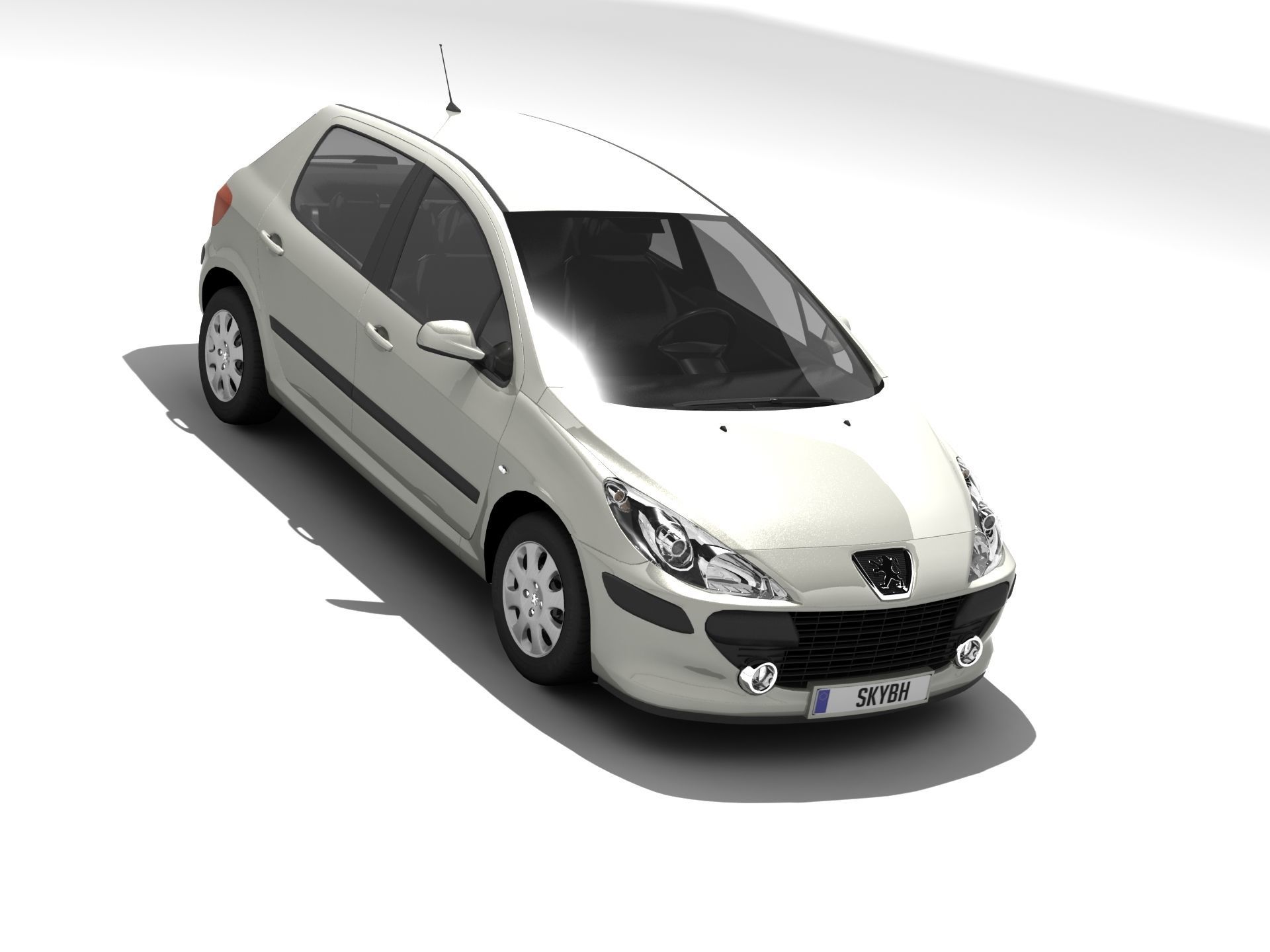 3D model Peugeot 307 Confort VR / AR / low-poly | CGTrader