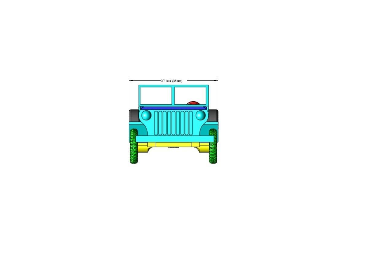 Simple Jeep 3D model 3D printable | CGTrader