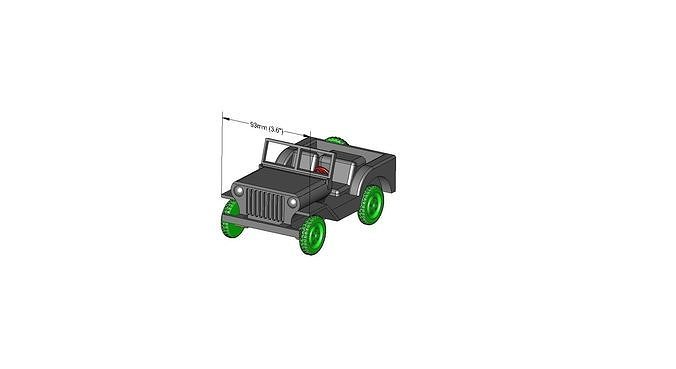 Simple Jeep 3D model 3D printable | CGTrader