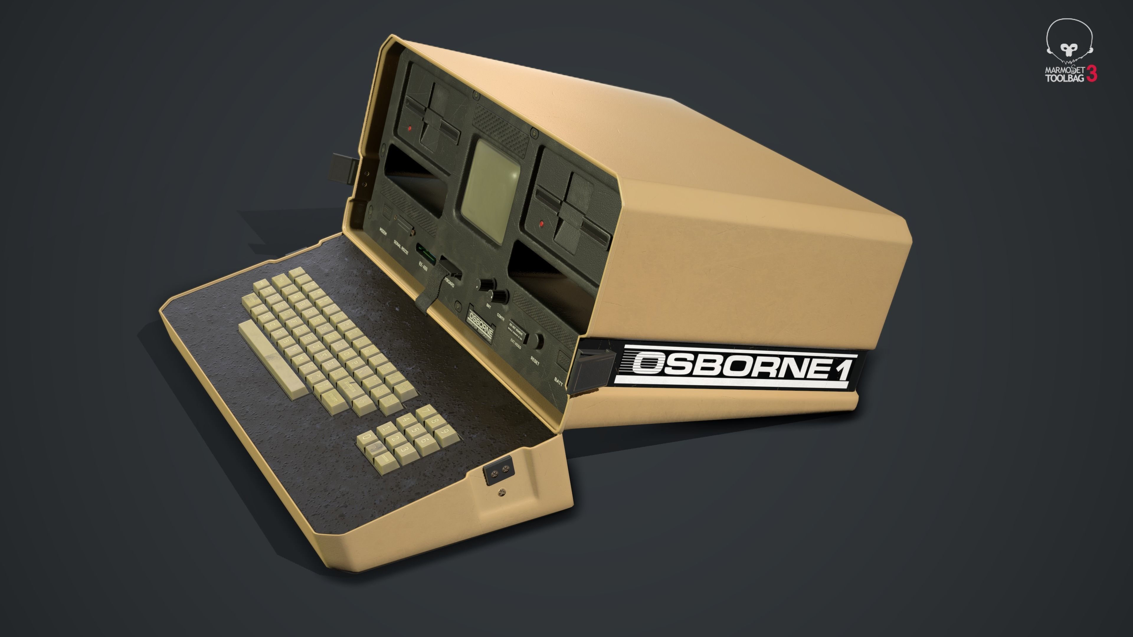 3D model Osborne 1 low poly gameready VR / AR / low-poly | CGTrader