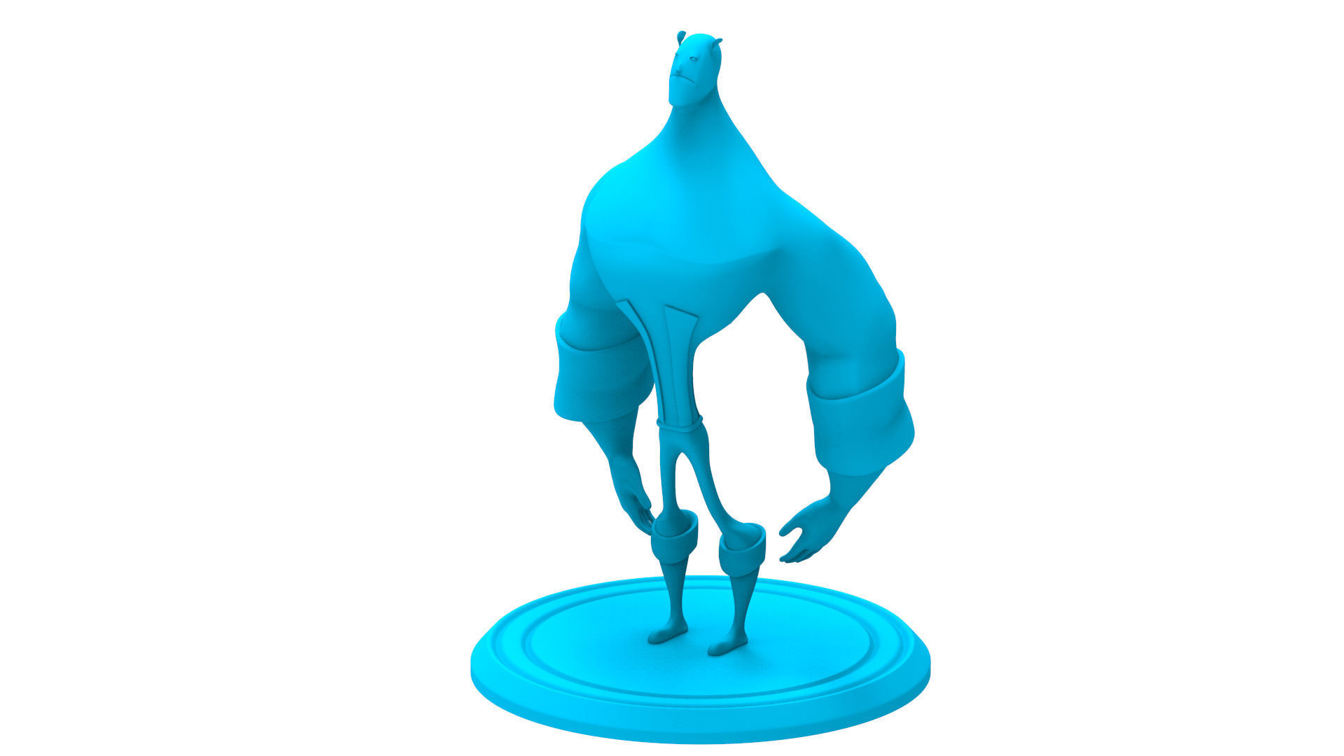 Cartoon bodybuilder character 3D model 3D printable | CGTrader