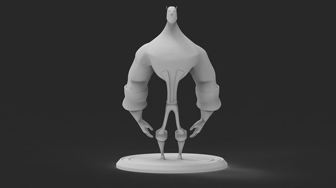 Cartoon bodybuilder character 3D model 3D printable | CGTrader