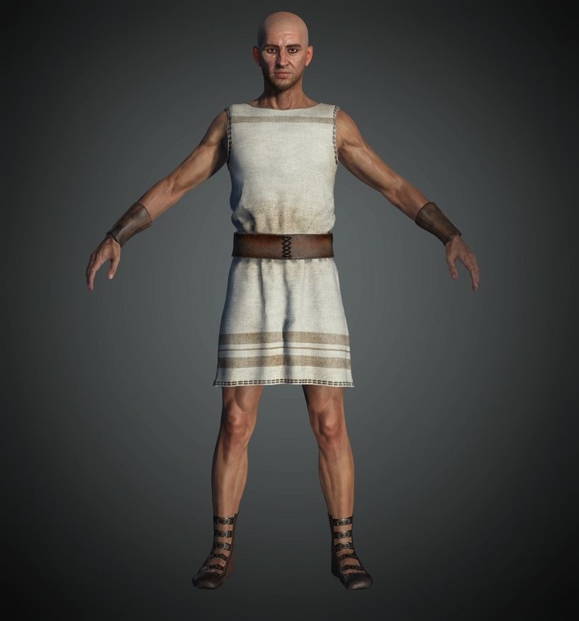 Ancient Rome Flavius 3D model rigged | CGTrader