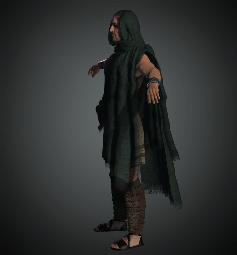 Ancient Rome Shady Man 3D model rigged | CGTrader