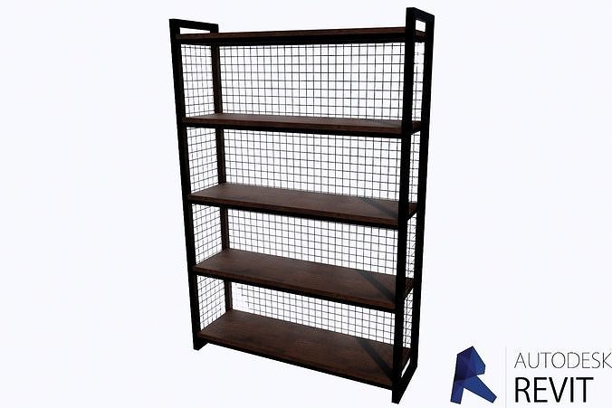 Book shelf -Revit 2018- free 3D model | CGTrader