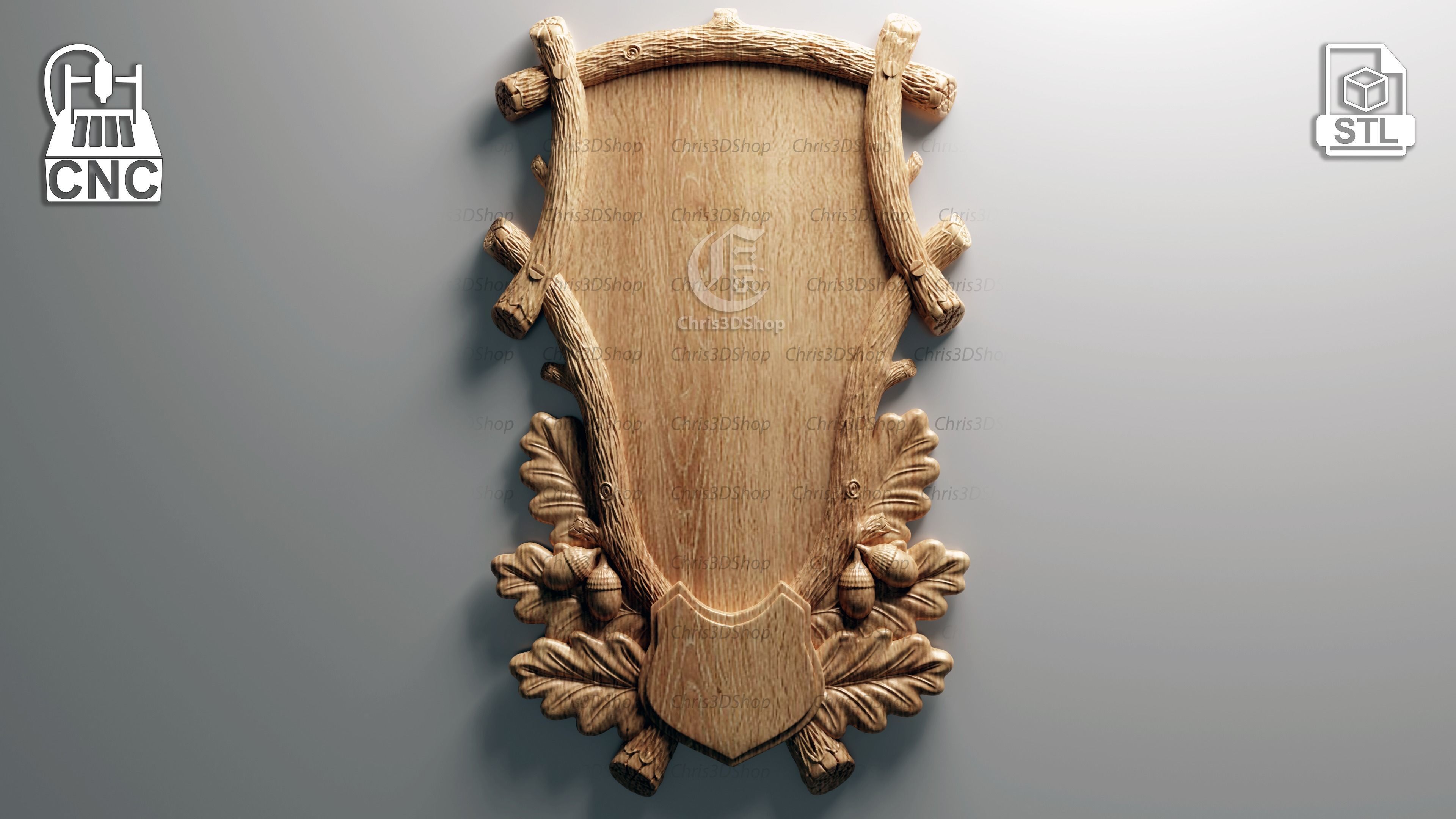 3D STL Files for CNC - Trophy Mounting Plaque V2 3D model | CGTrader