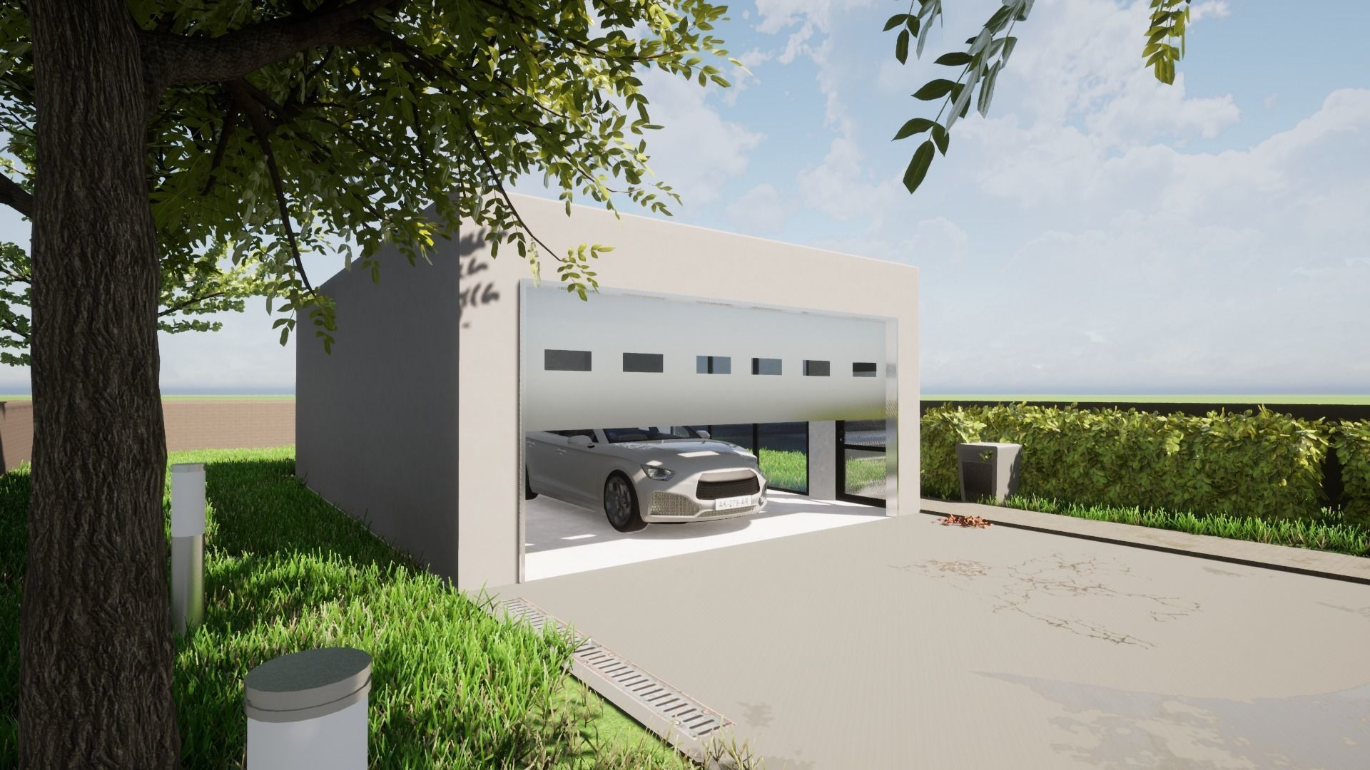 Simple Garage free 3D model | CGTrader