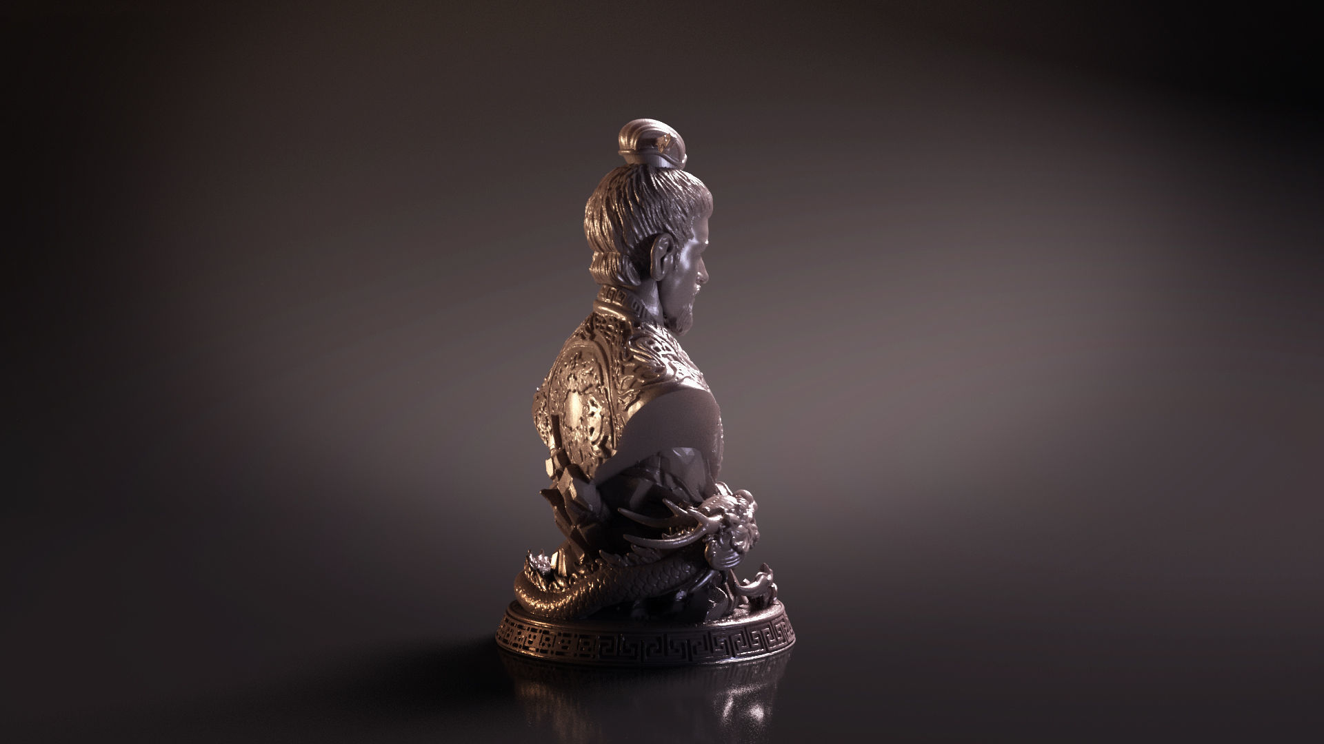 Bust of Liu Bei - Romance of the Three Kingdoms 3D model 3D printable ...