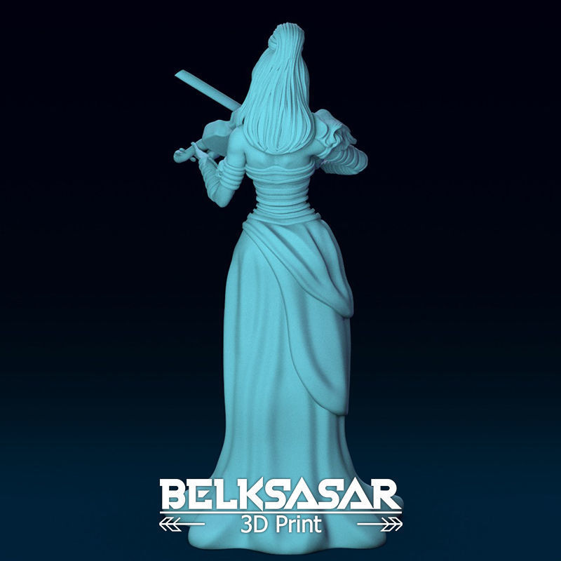 Girl Bard Necromancer 3D model 3D printable | CGTrader