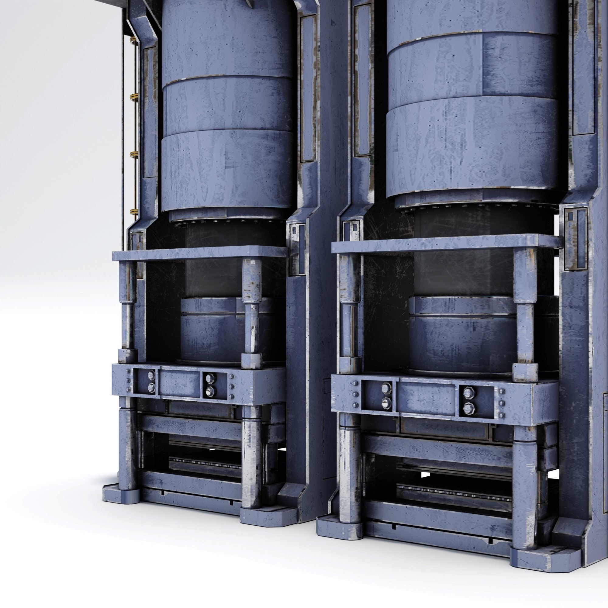 Industrial Hydraulic Press Machine free VR / AR / low-poly 3D model ...