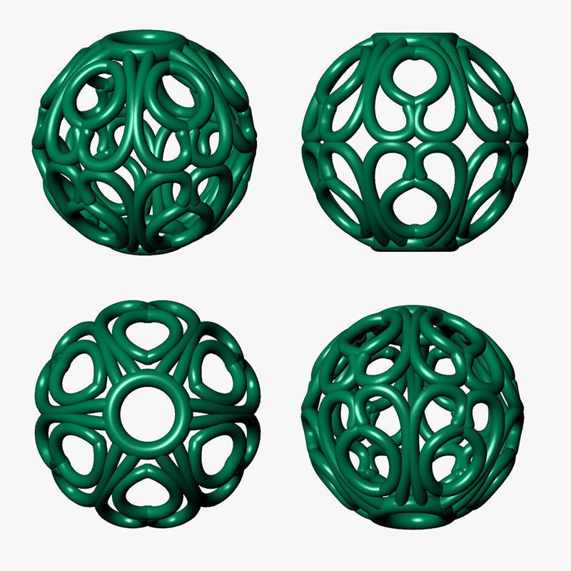 50 Spherical beads 3D model 3D printable | CGTrader