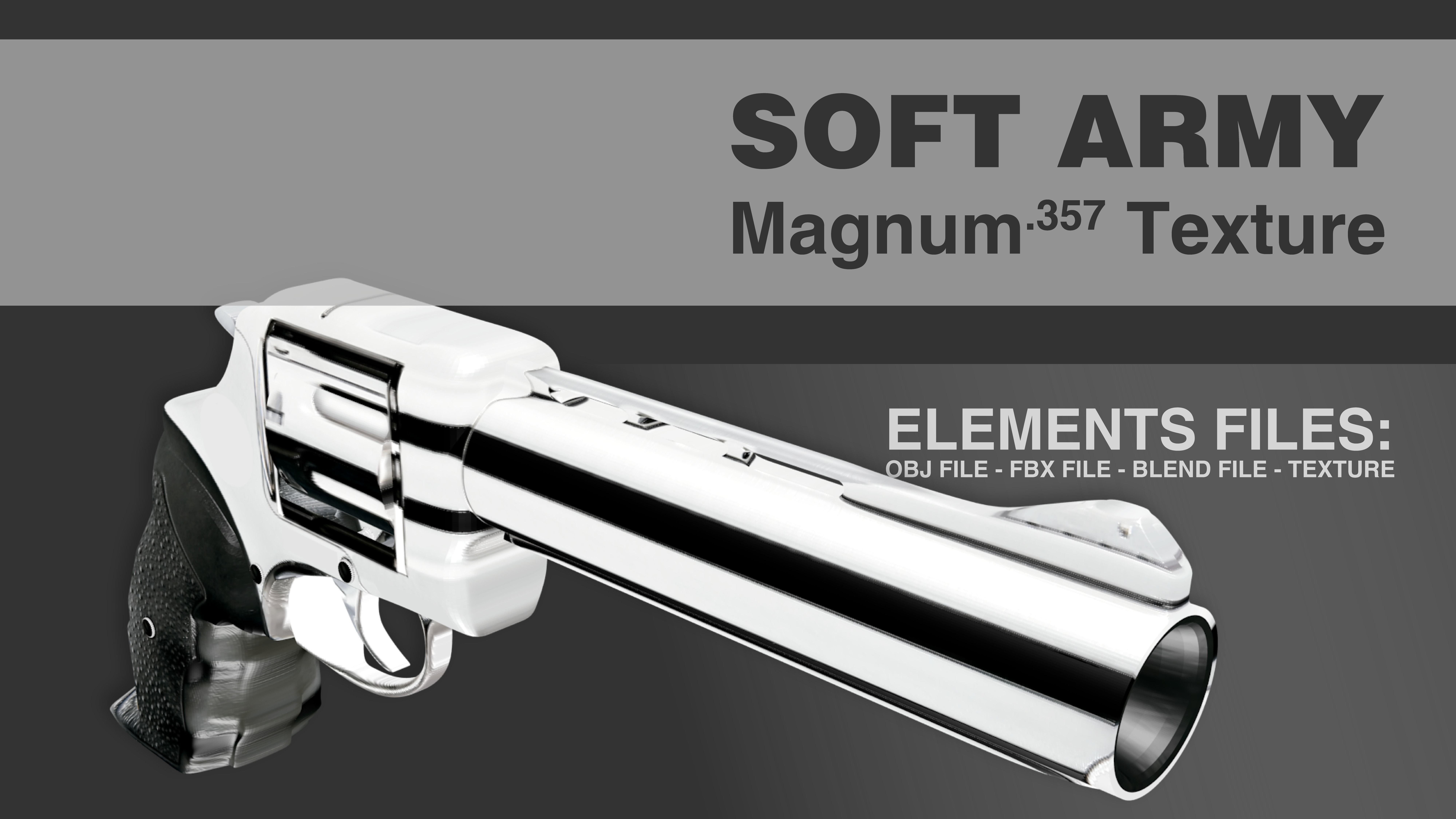 3D model Soft Army - Magnum - 357 VR / AR / low-poly | CGTrader