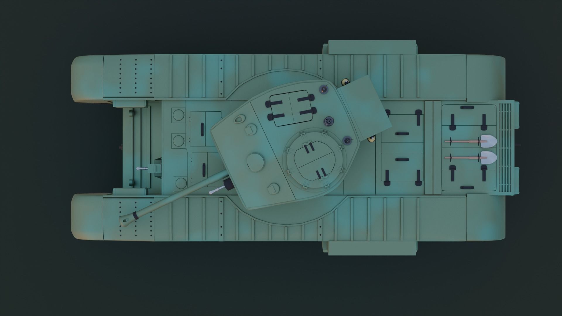 Churchill Tank - WW2 Infantry Support - Blender Rigged 3D model ...