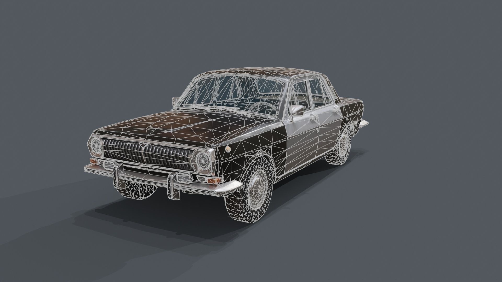 3D model GAZ24 Volga VR / AR / low-poly | CGTrader