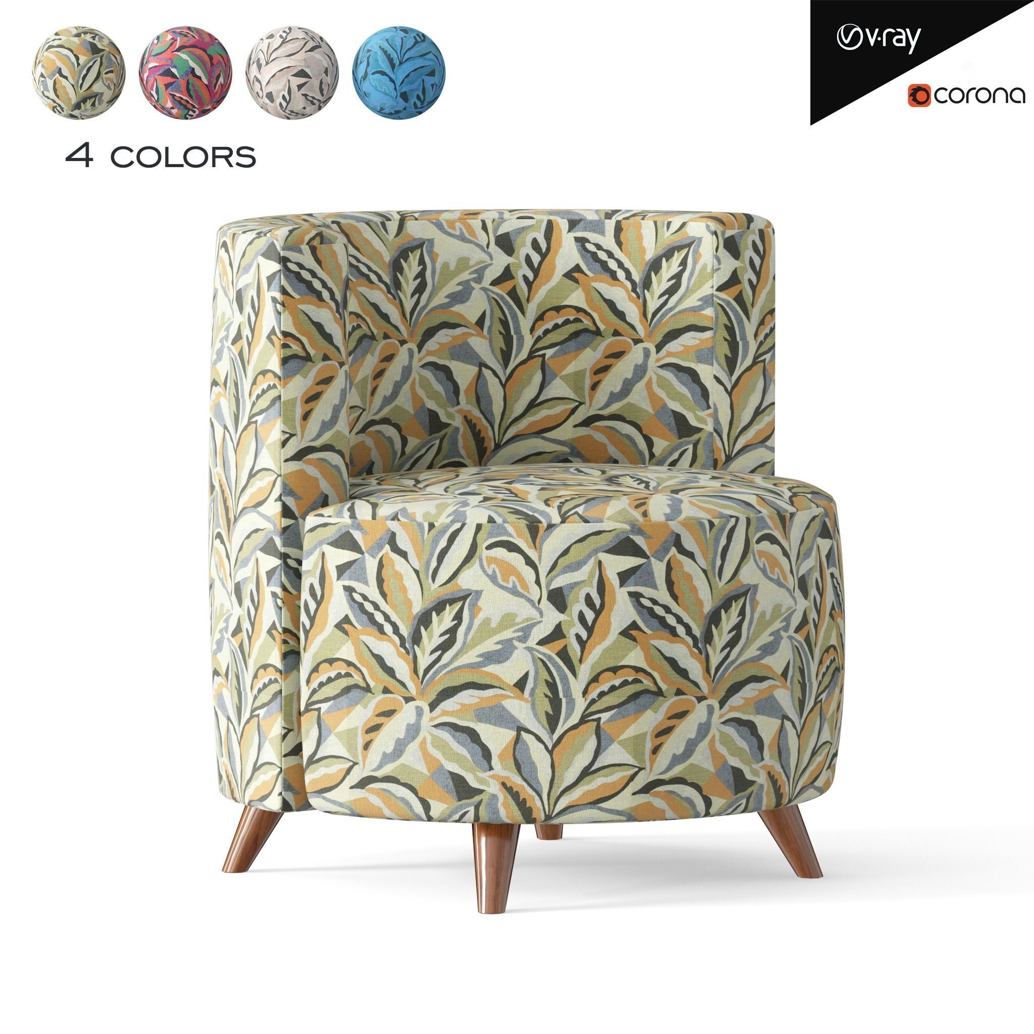 3D model Cupcake Modern Tub Chair VR / AR / low-poly | CGTrader