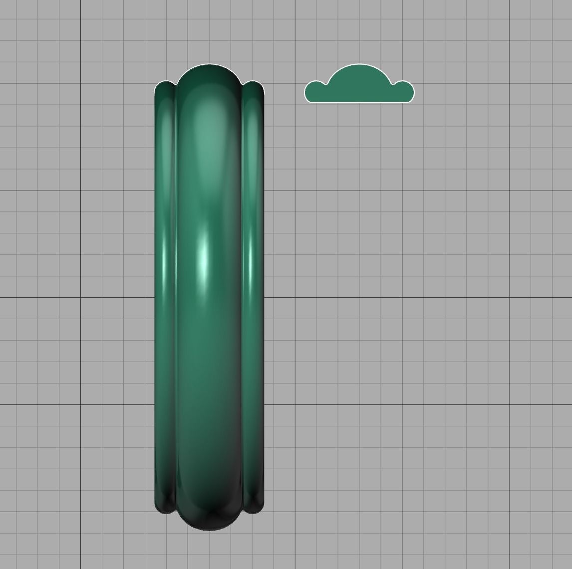 Half Round Edge Wedding band 5mm wide 4-13US sizes 3D model 3D ...