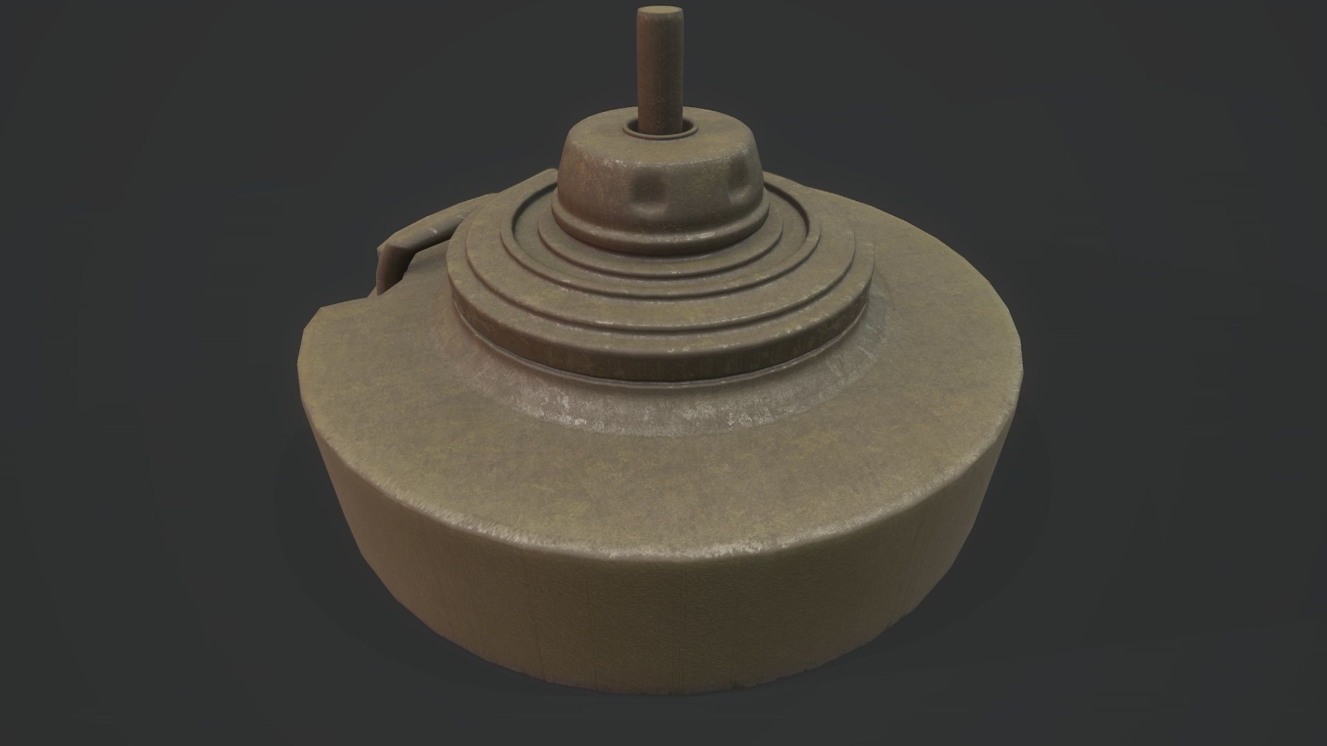 3D model LandMine - Anti-tank - Models and Textures Low-poly VR / AR ...