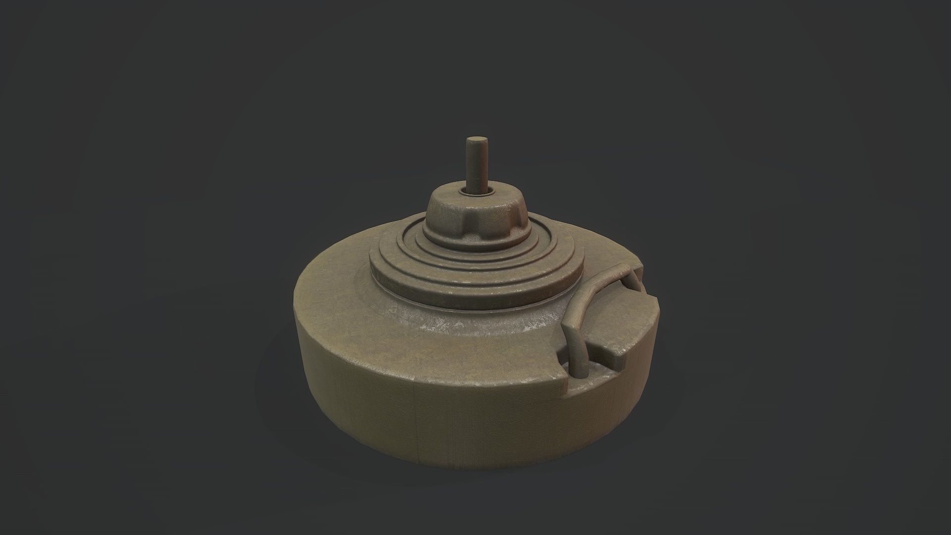 3D model LandMine - Anti-tank - Models and Textures Low-poly VR / AR ...
