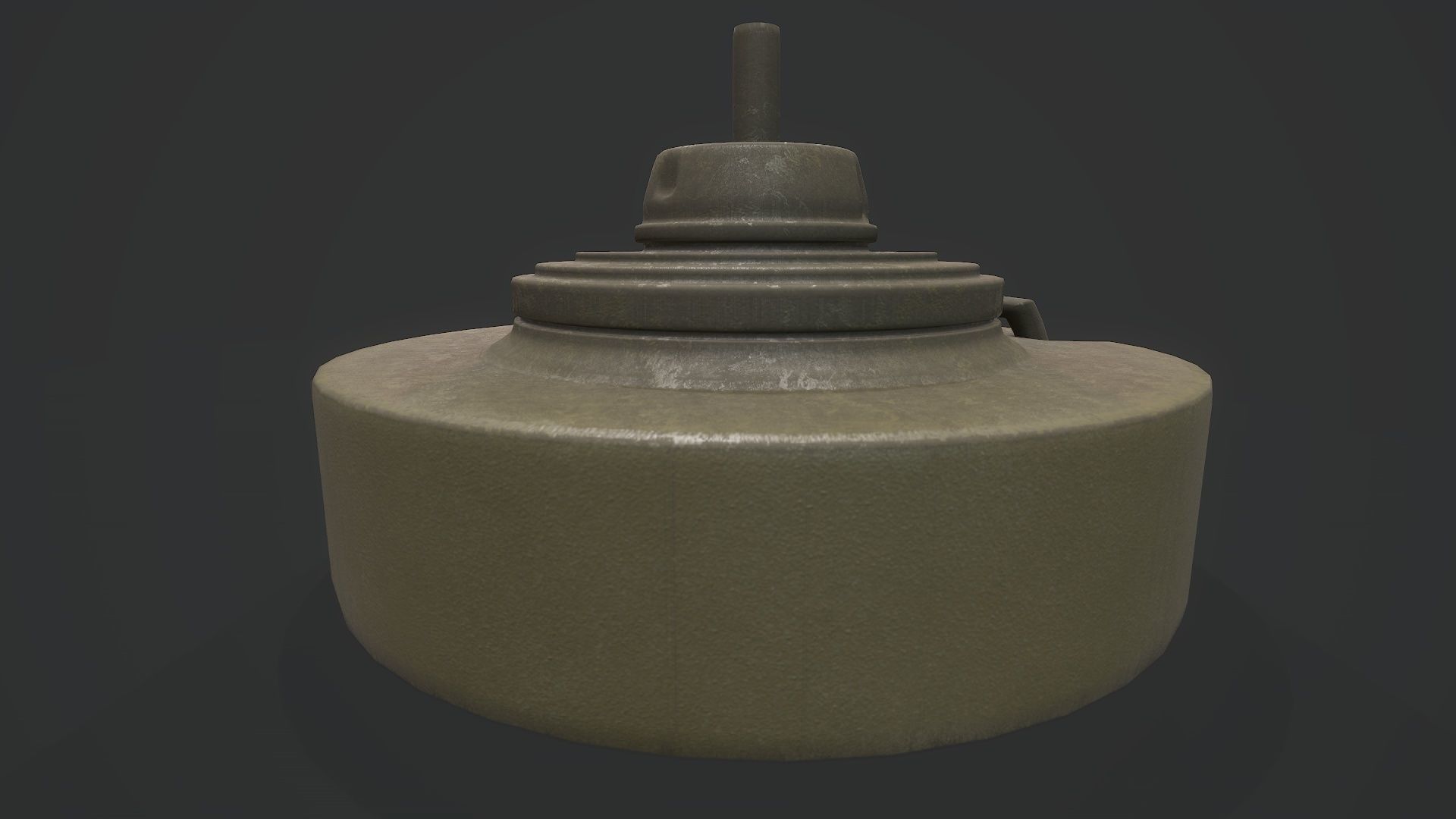 3D model LandMine - Anti-tank - Models and Textures Low-poly VR / AR ...