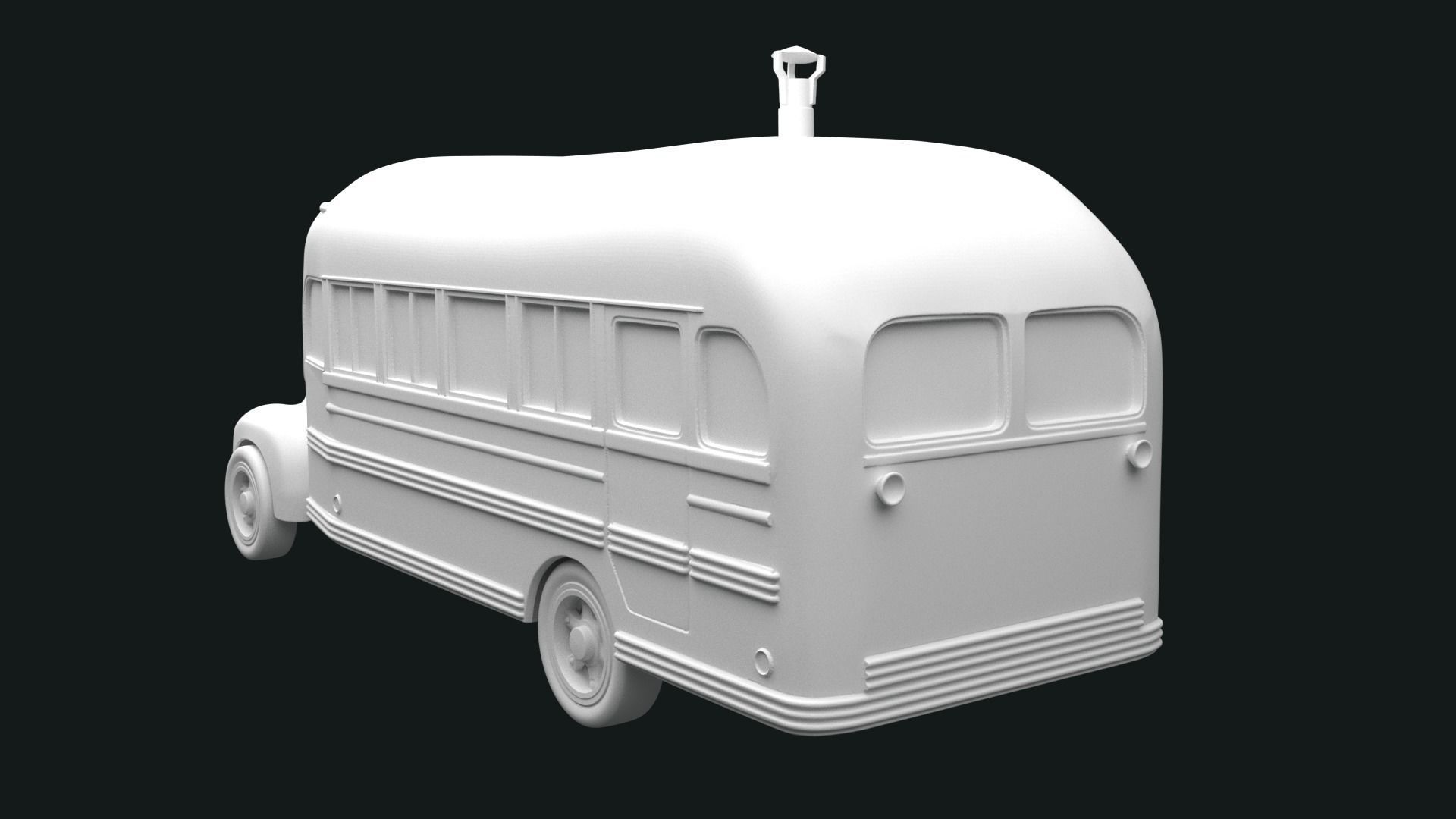 Magic Bus with separated wheels and bumper STL for 3D print 3D model 3D ...