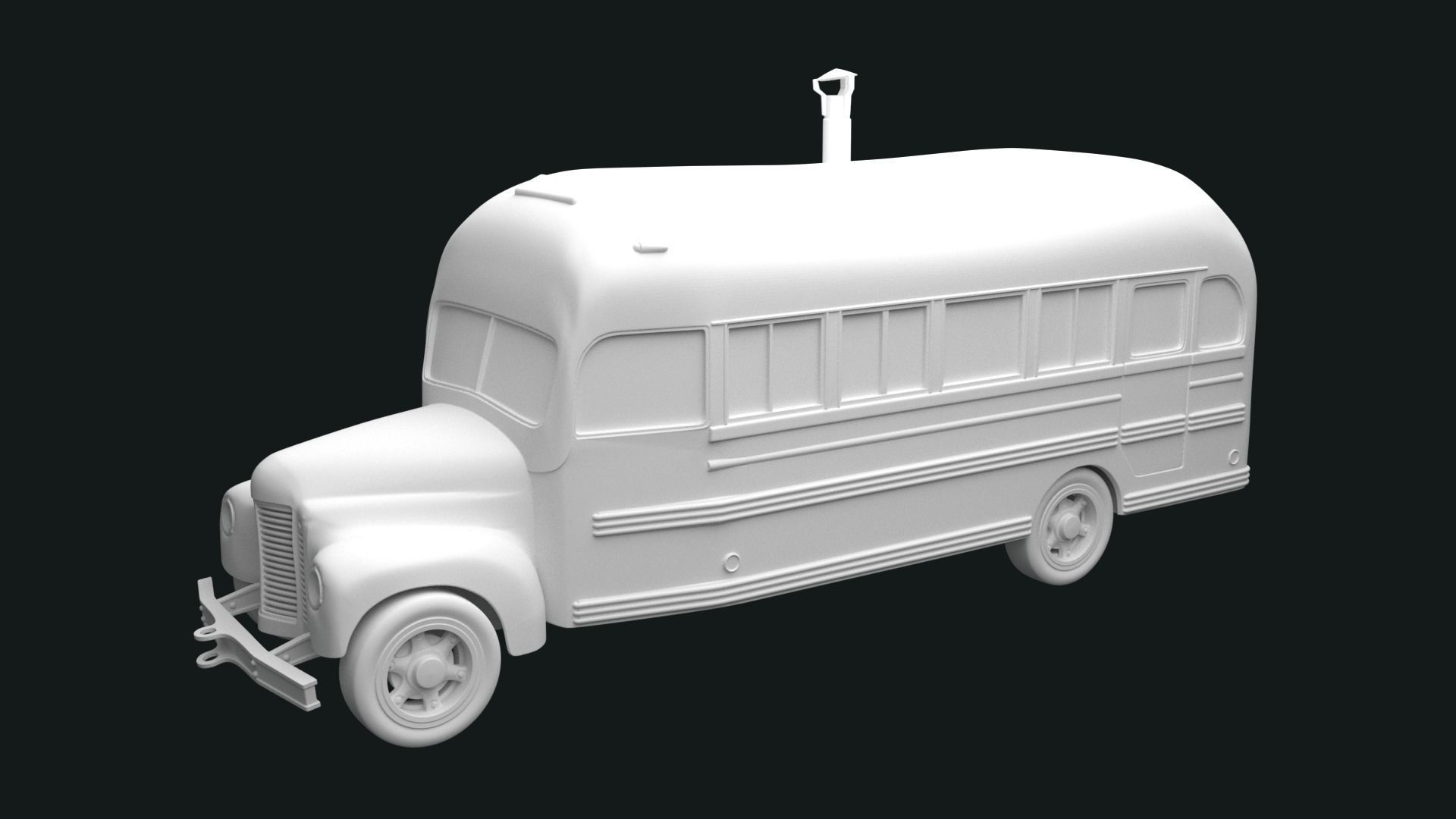 Magic Bus with separated wheels and bumper STL for 3D print 3D model 3D ...