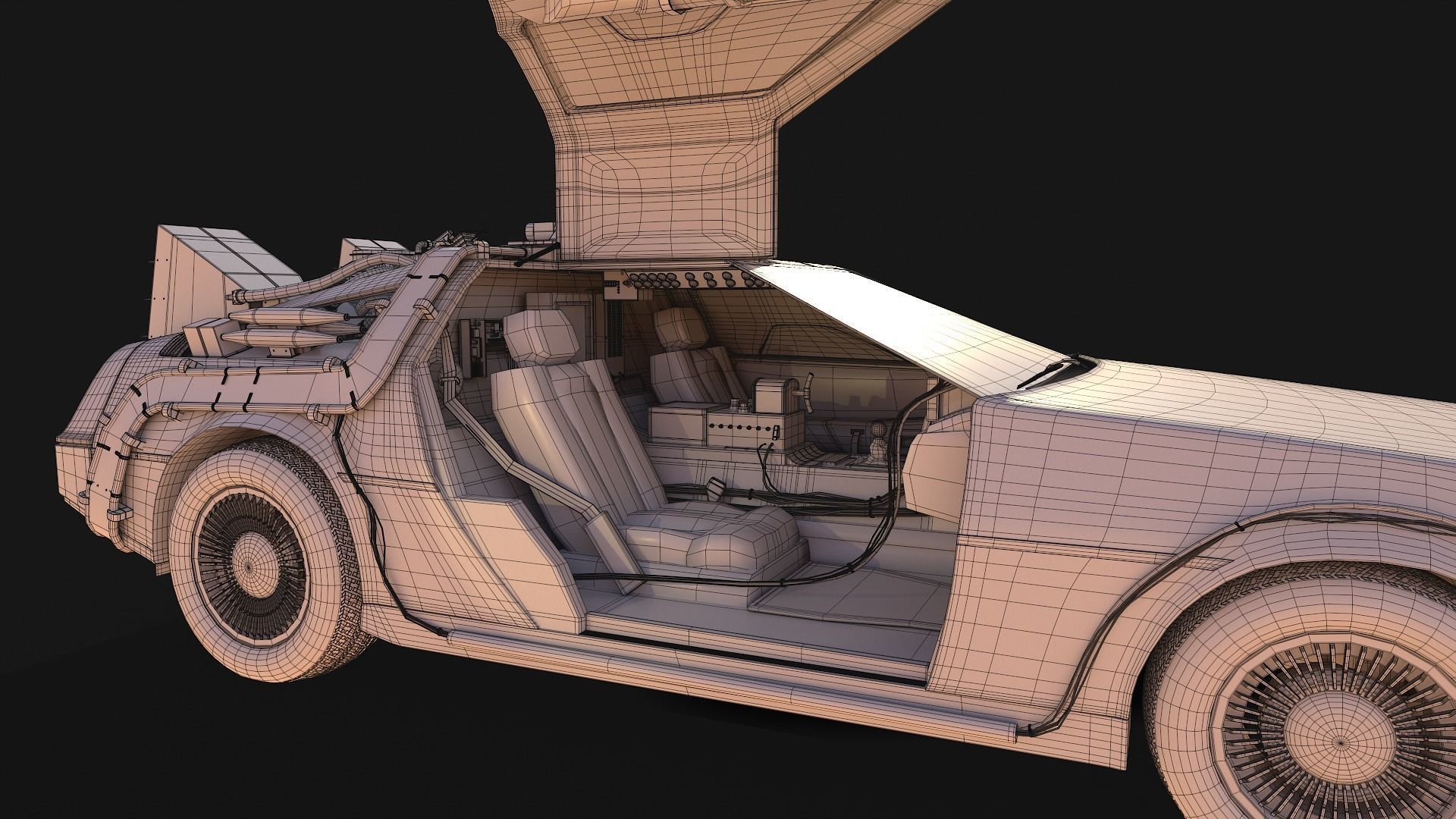 DeLorean Back To The Future ep1 3D model | CGTrader
