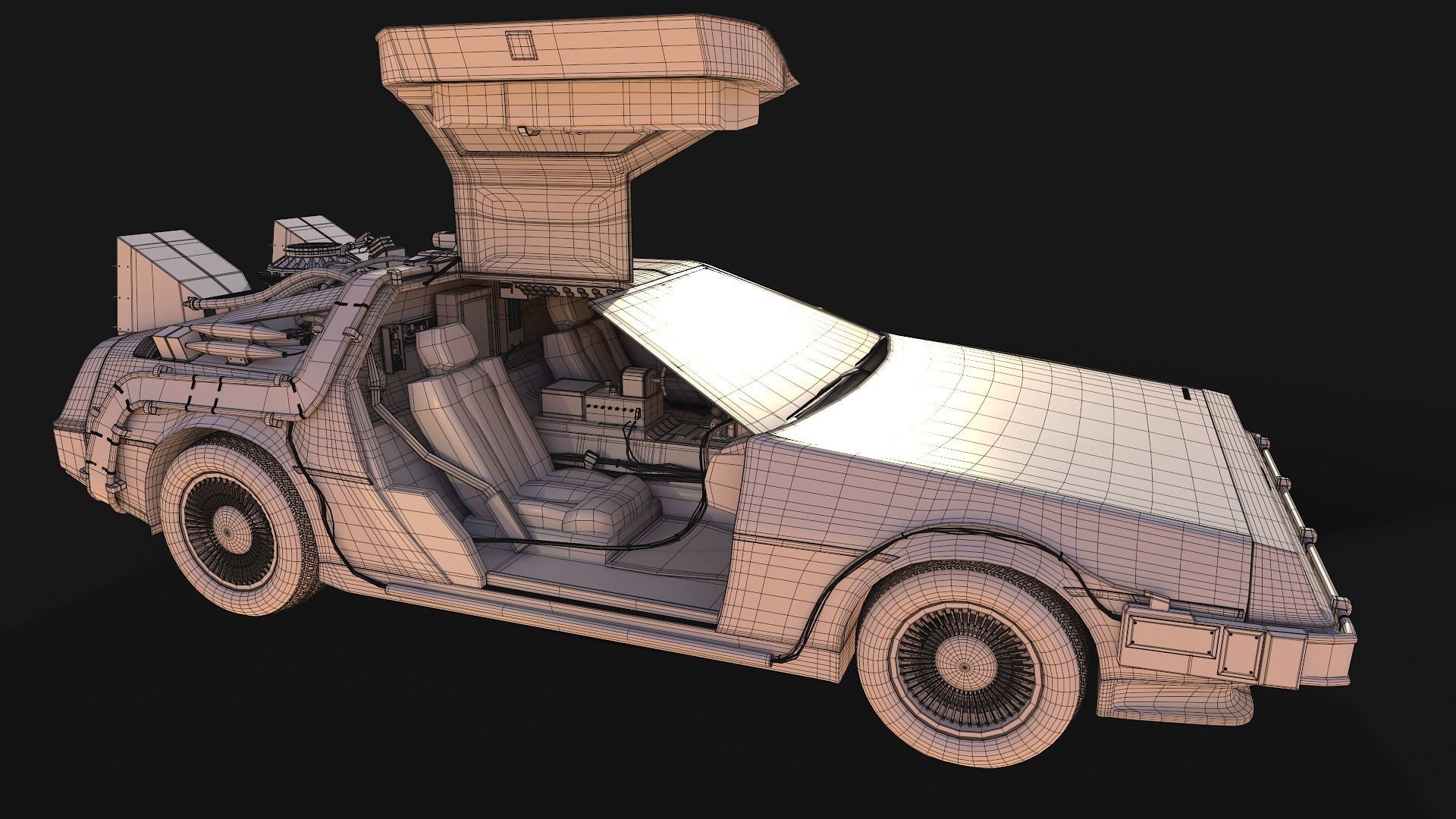 DeLorean Back To The Future ep1 3D model | CGTrader