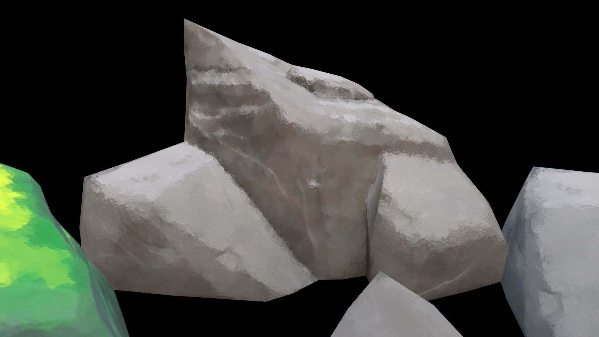 3D model Stylized Ghibli Rocks 1 VR / AR / low-poly | CGTrader