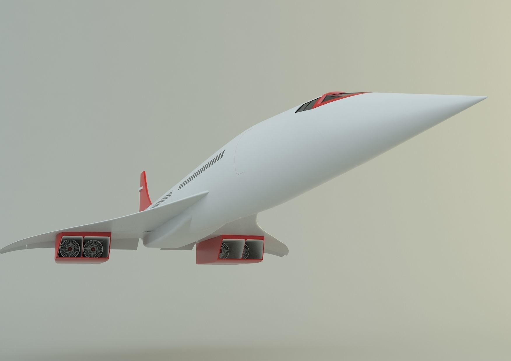 concorde passenger plane model 3D model | CGTrader
