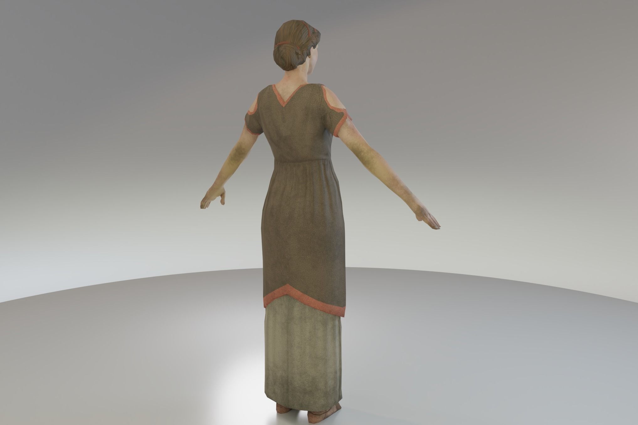 3D model Rigged Roman Peasant Woman VR / AR / low-poly | CGTrader