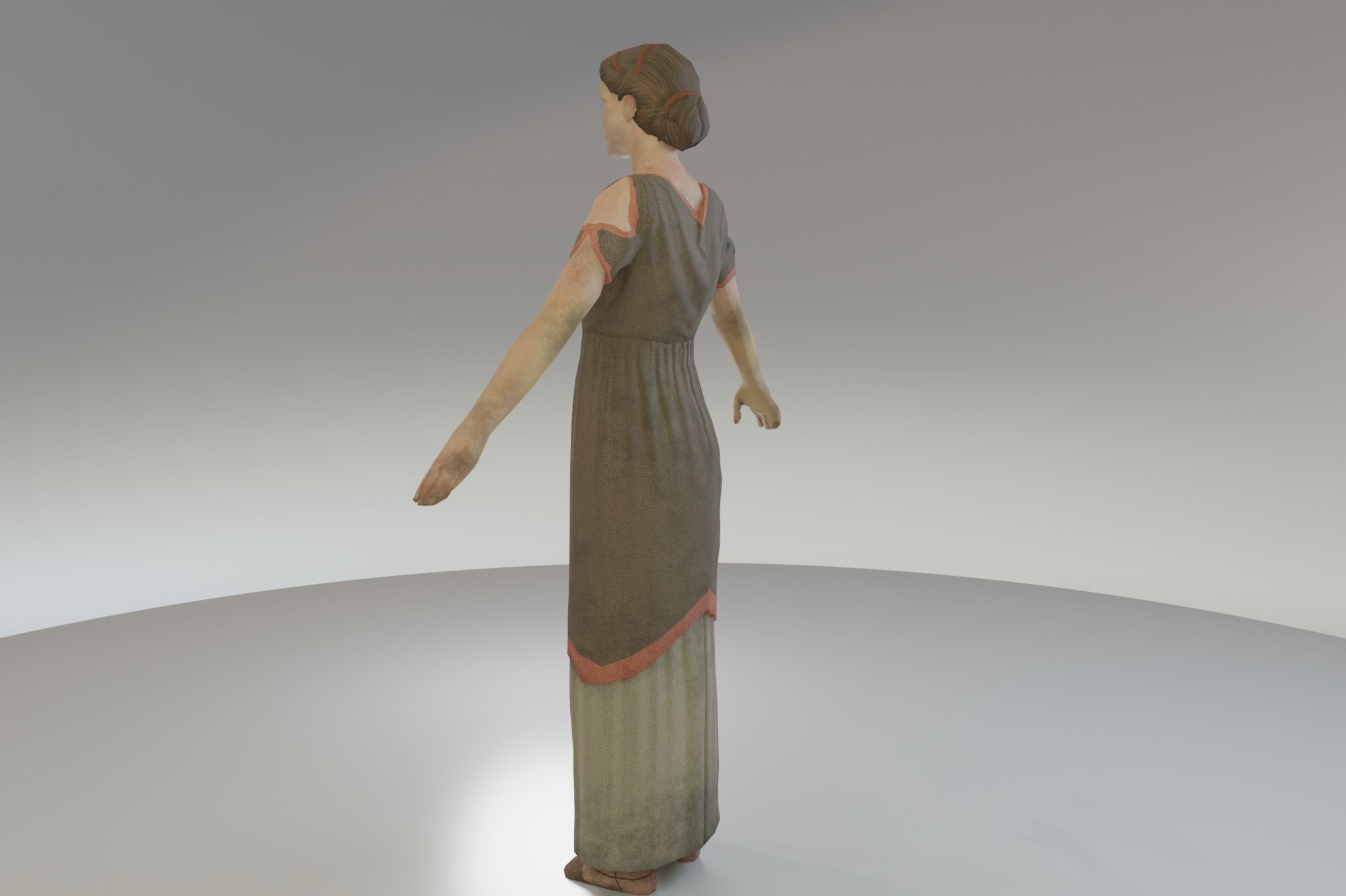 3D model Rigged Roman Peasant Woman VR / AR / low-poly | CGTrader