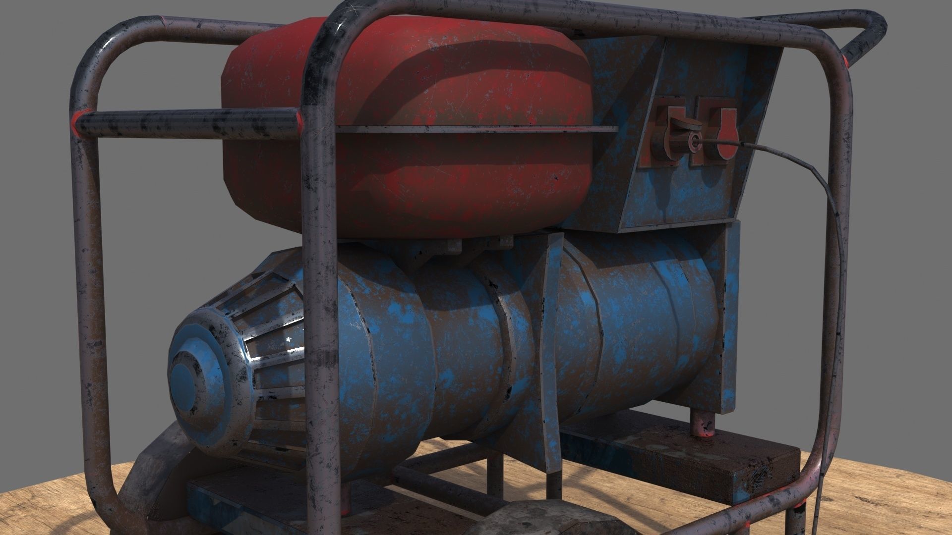 3D model Old Machinery device low poly 3d model VR / AR / low-poly ...