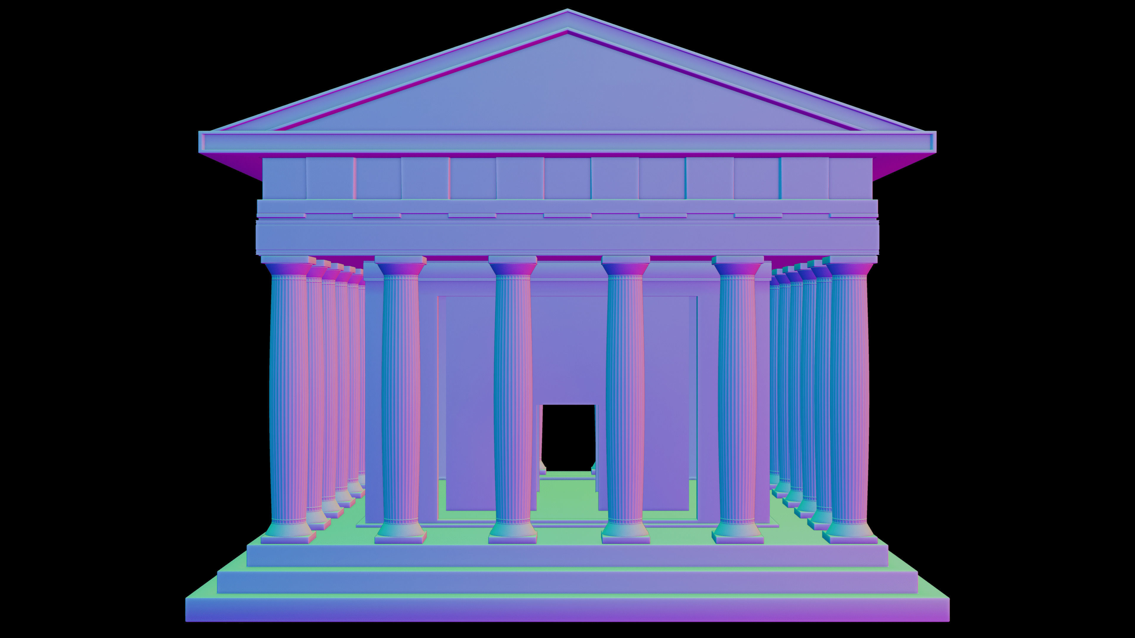 Ruined Greek Temple 3D model | CGTrader