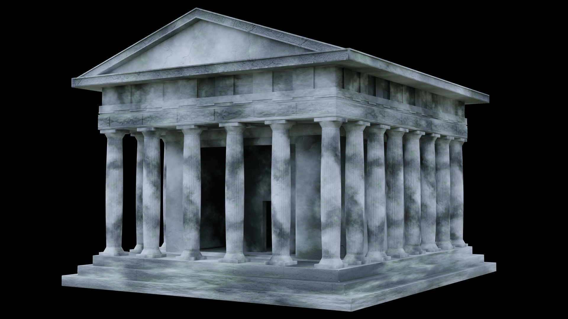 Ruined Greek Temple 3D model | CGTrader
