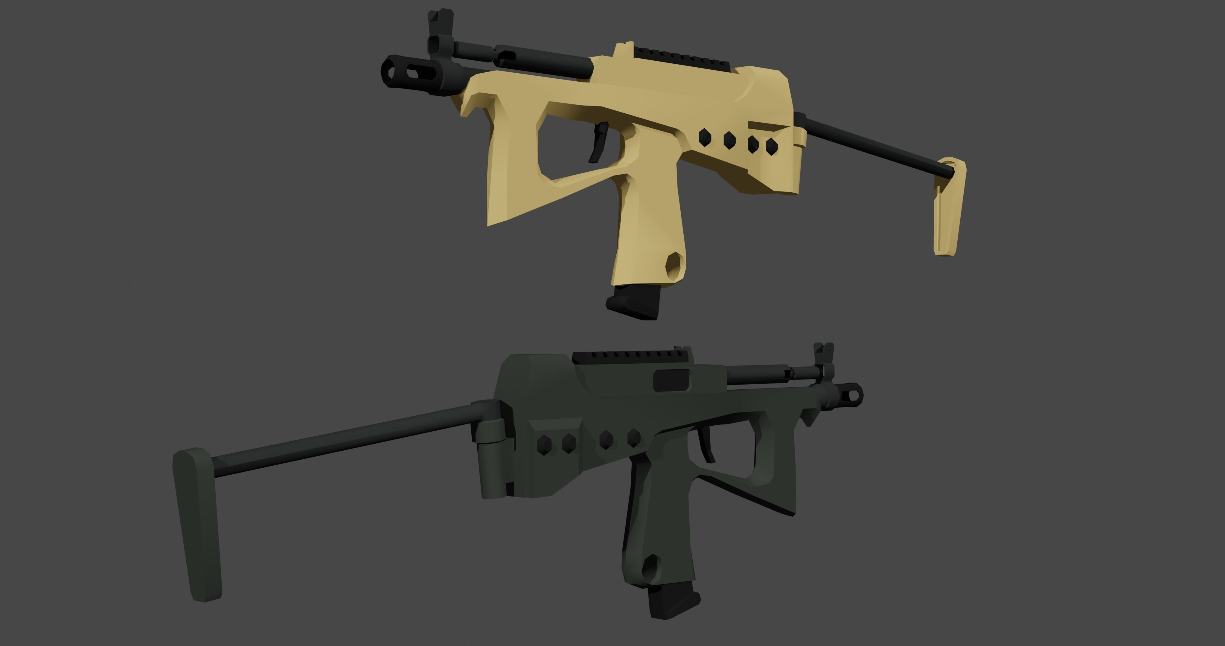 3D model Weapons of the Russian Army PP 2000 Submachine gun Low poly VR ...