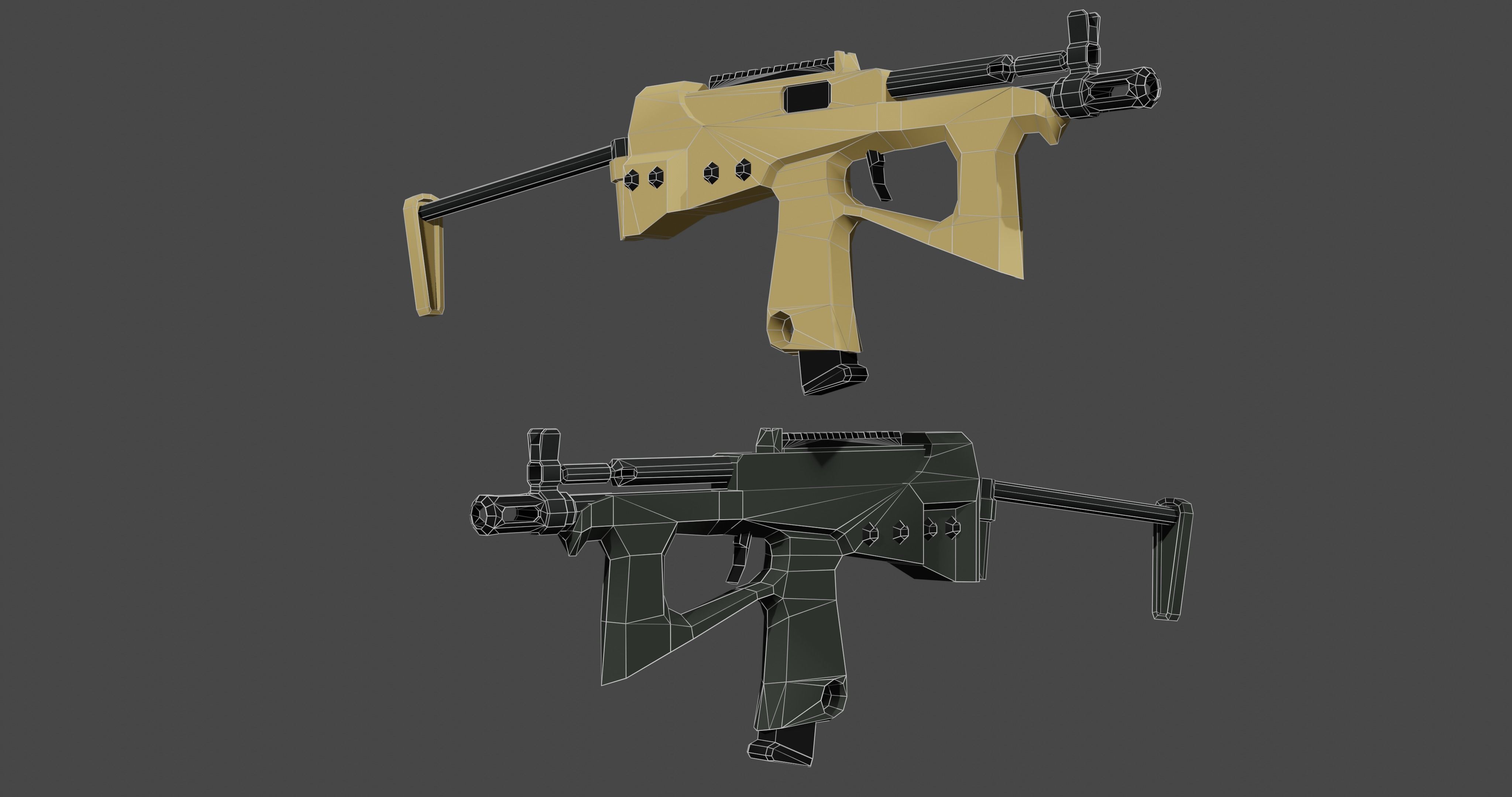 3D model Weapons of the Russian Army PP 2000 Submachine gun Low poly VR ...