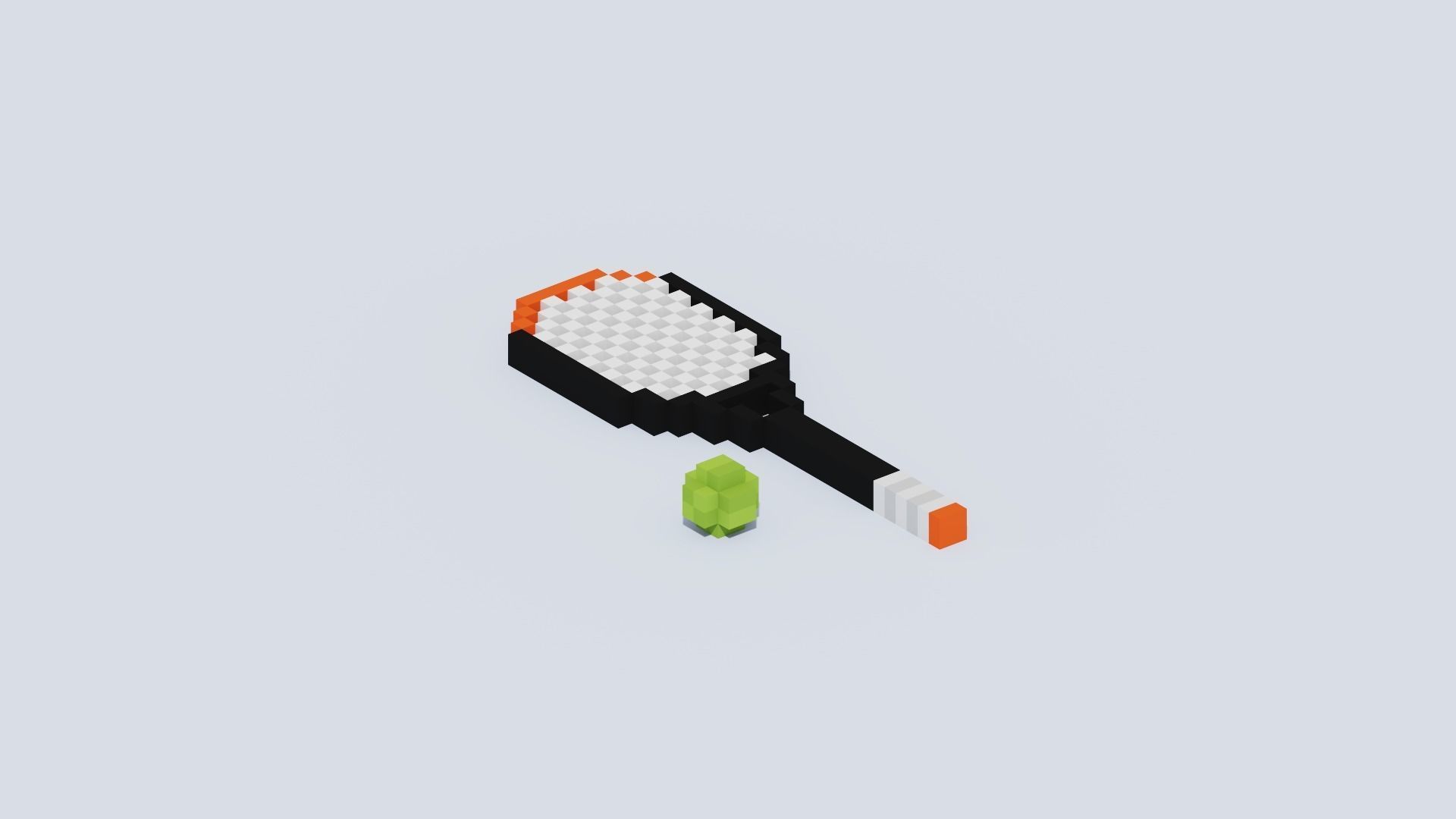 3D model Voxel Tennis Racket B VR / AR / low-poly | CGTrader