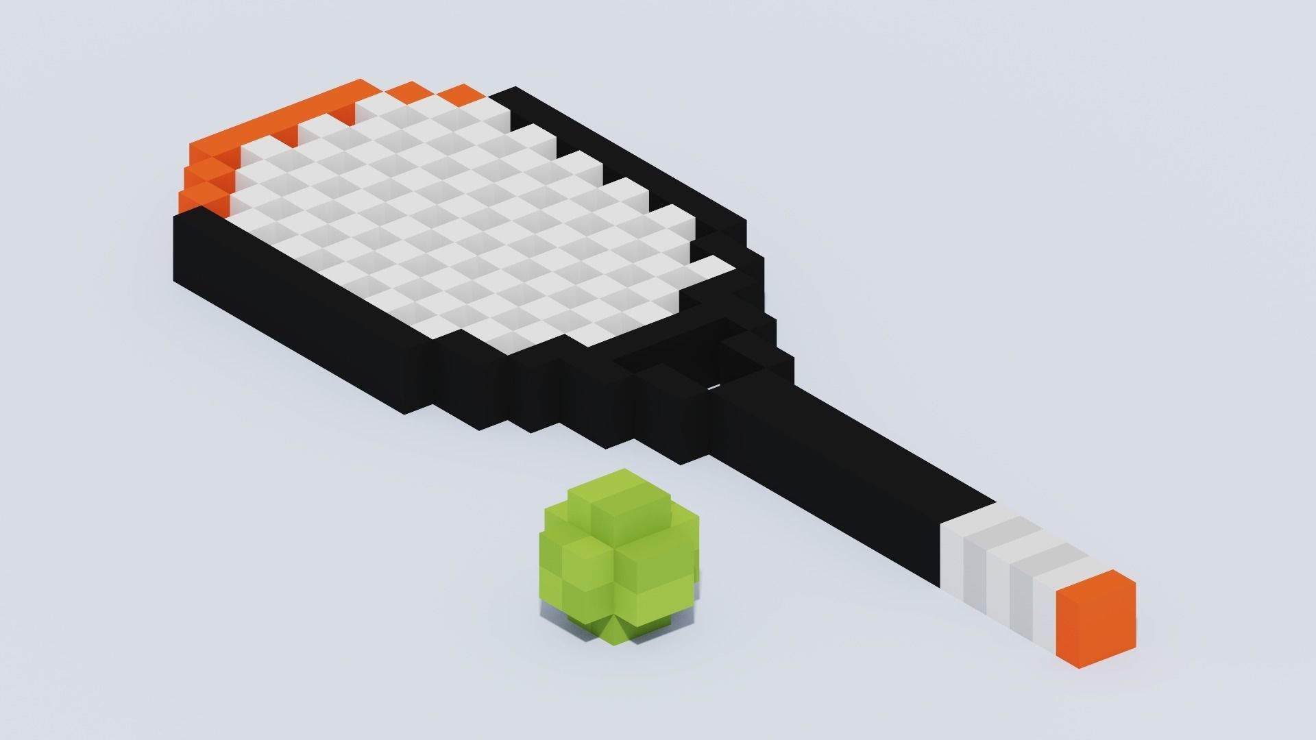 3D model Voxel Tennis Racket B VR / AR / low-poly | CGTrader