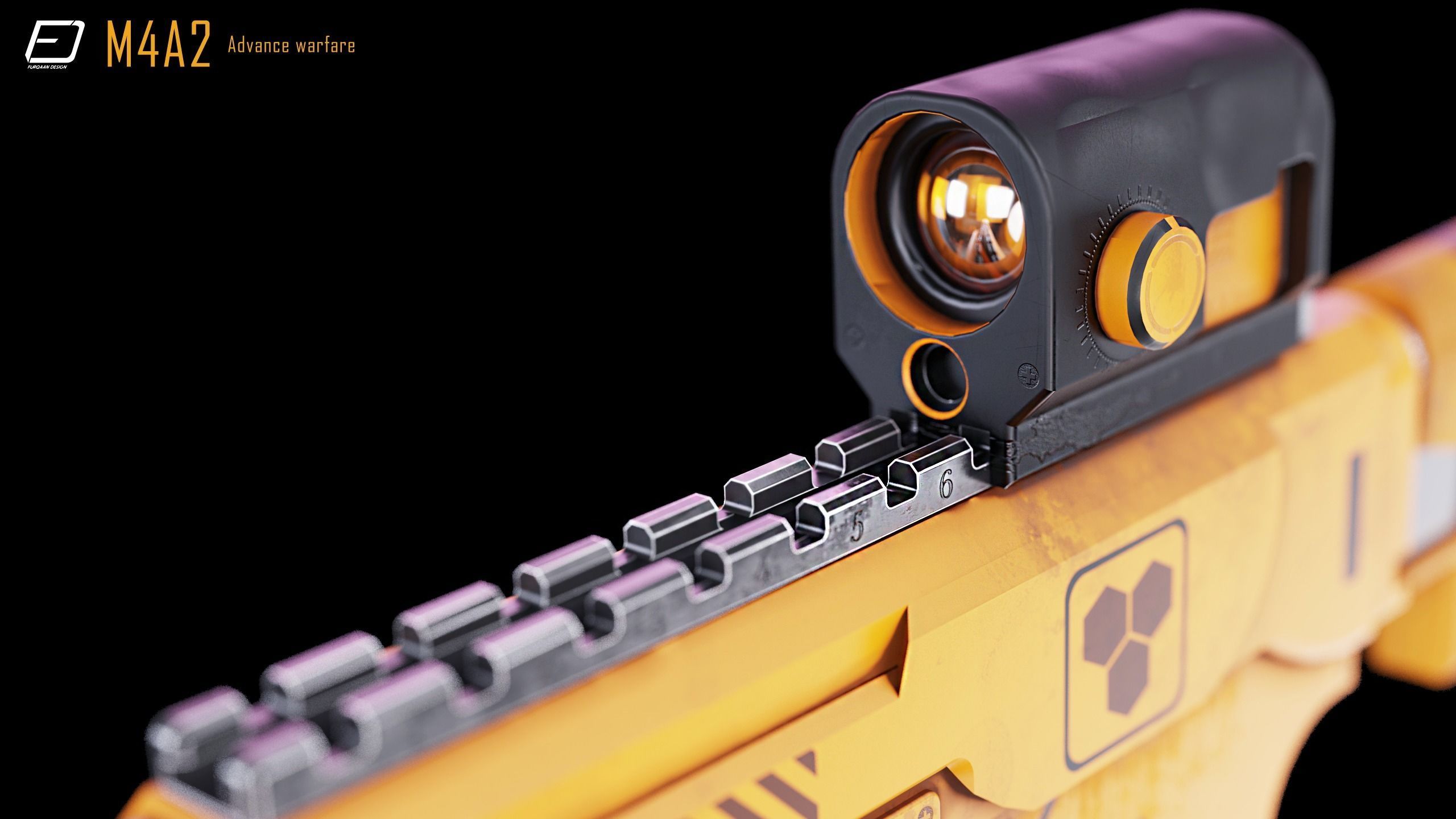 3D model Modern M4A2 PBR Gun VR / AR / low-poly | CGTrader