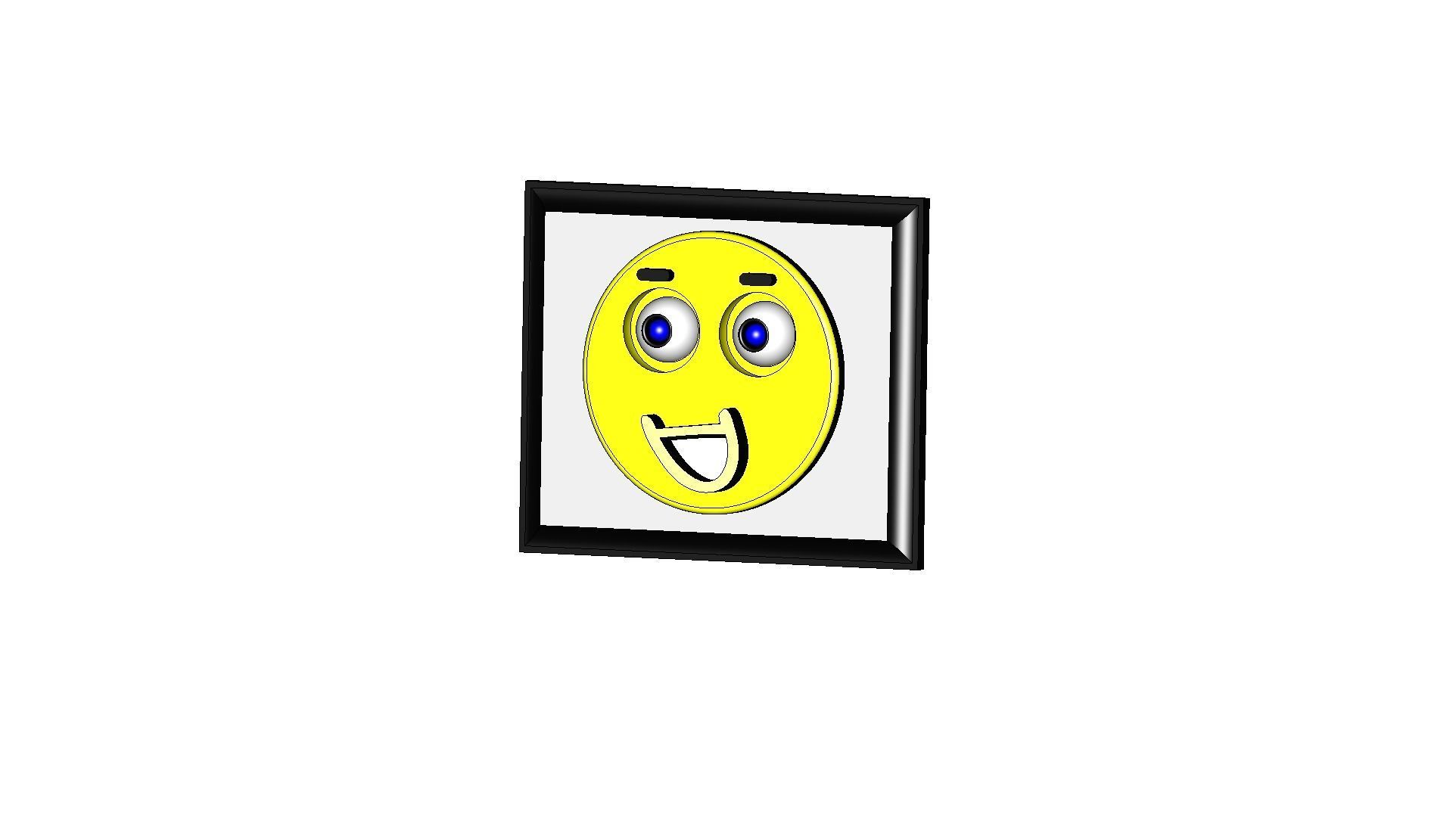 Emoji Wall Art Happy Yah 3D model 3D printable | CGTrader