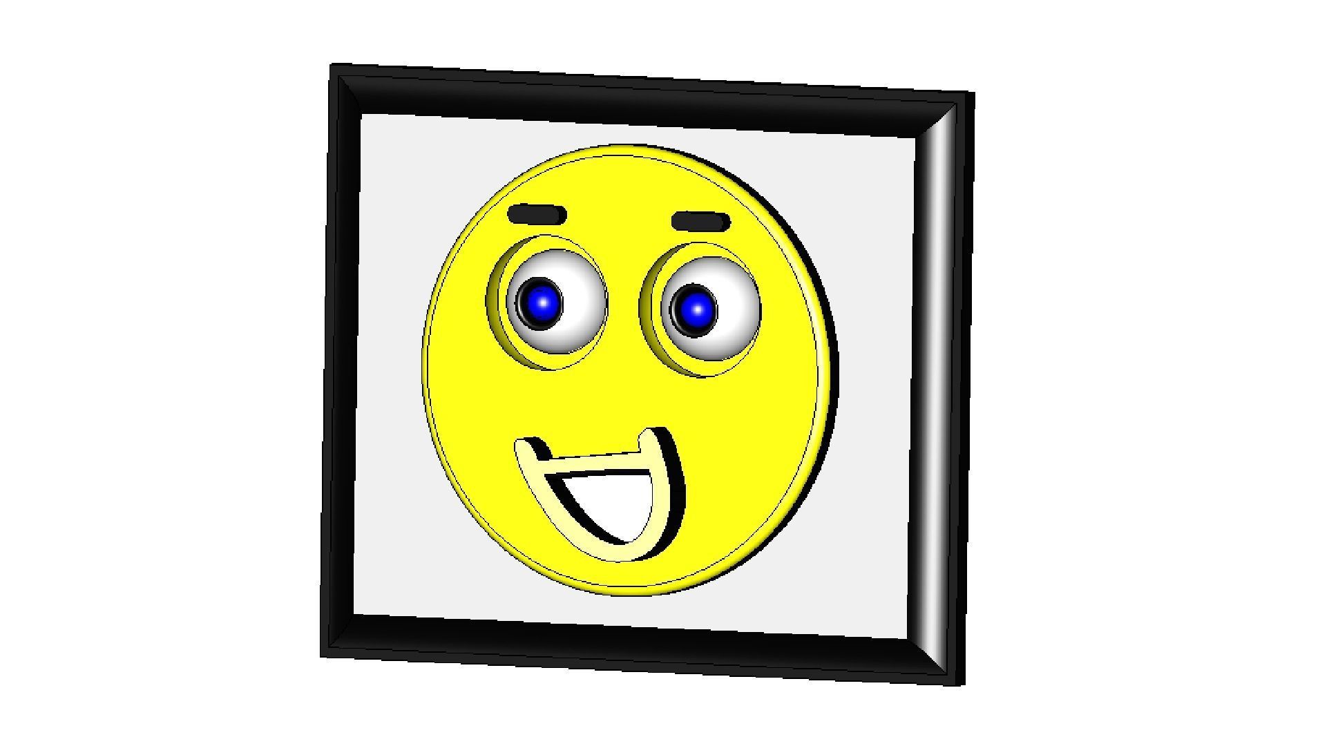 Emoji Wall Art Happy Yah 3D model 3D printable | CGTrader